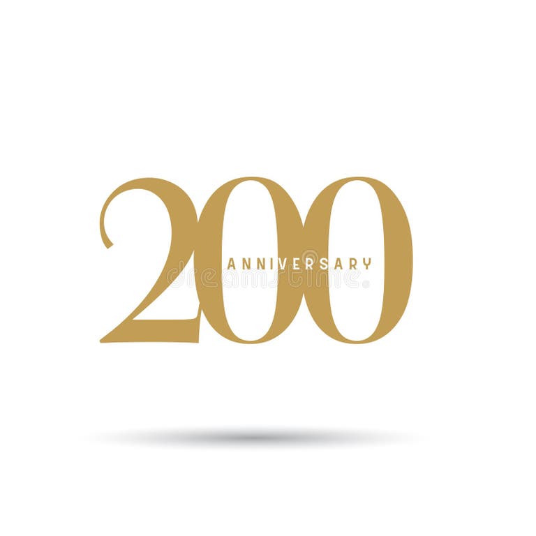 200th Anniversary Elegance Logotype Stock Vector - Illustration of ...