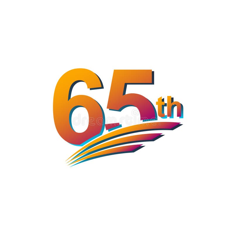 65 Th Anniversary Elegant Celebration Vector Template Design ...