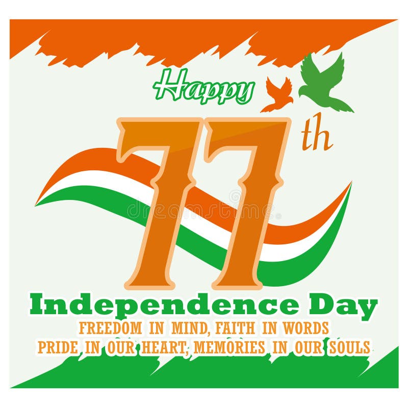 77th Anniversary, Independence Day India, 2024, Design Post Template ...