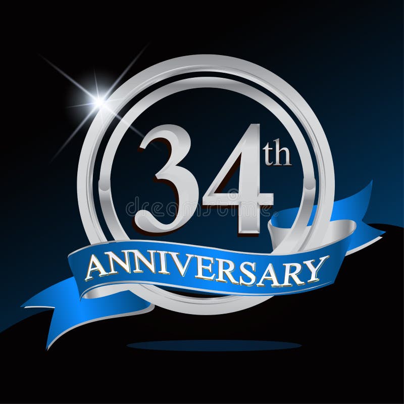 34th Anniversary Logo with Colorful Geometric Background, Vector Design ... 34th Anniversary Logo with Colorful Geometric Background, Vector Design ...