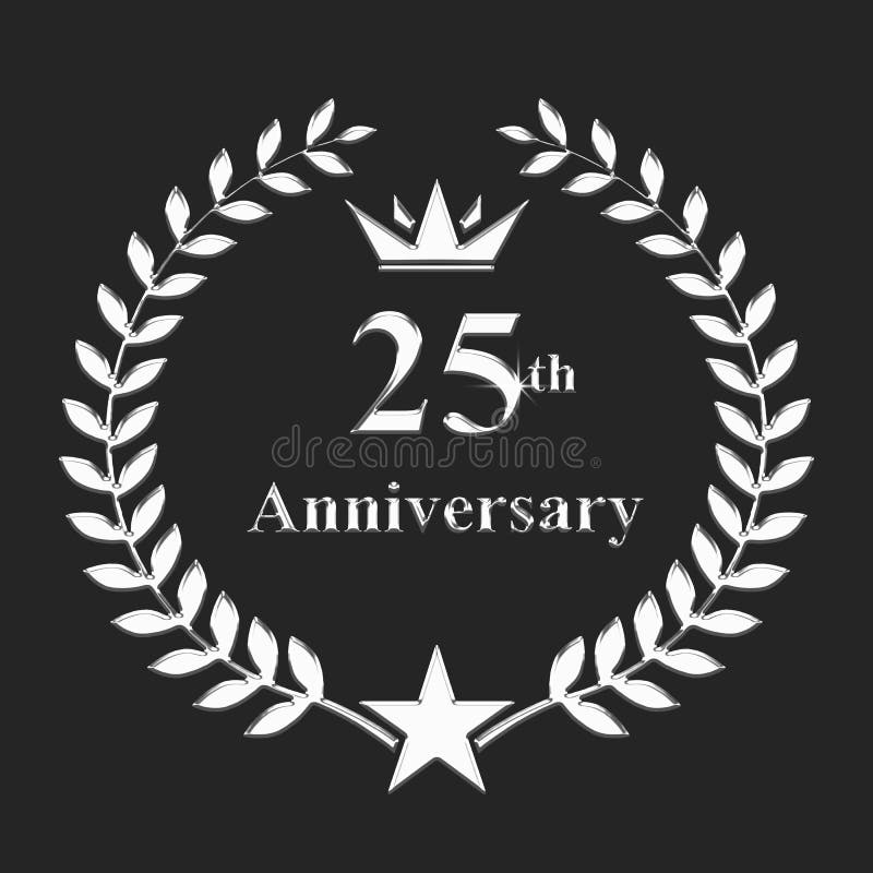 25th Anniversary Logo Design Stock Illustration - Illustration of ages ...