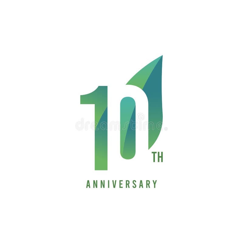 10 Th Anniversary Logo Vector Template Design Illustration Stock Vector ...