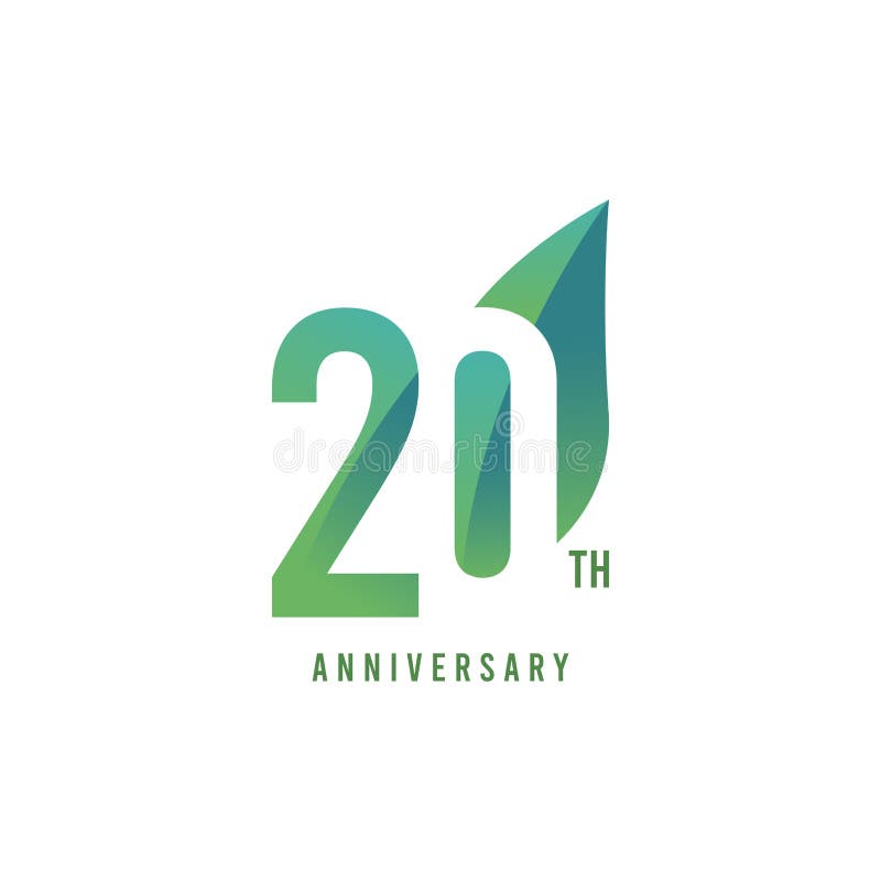 20 Th Anniversary Logo Vector Template Design Illustration Stock Vector ...