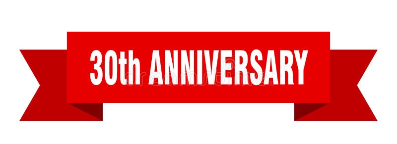 30th anniversary ribbon. stock vector. Illustration of ribbon - 191265321