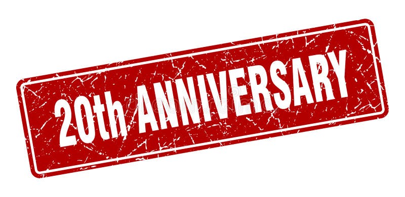 20th Anniversary Sign. 20th Anniversary Grunge Stamp Stock Vector ...