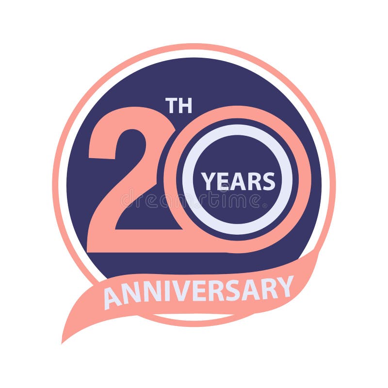 20 Th Anniversary Sign and Logo Celebration Stock Illustration ...