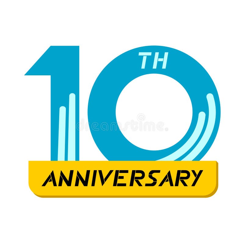 10th anniversary symbol stock vector. Illustration of seal - 92736747