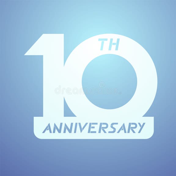 10th anniversary symbol stock vector. Illustration of year - 92737703