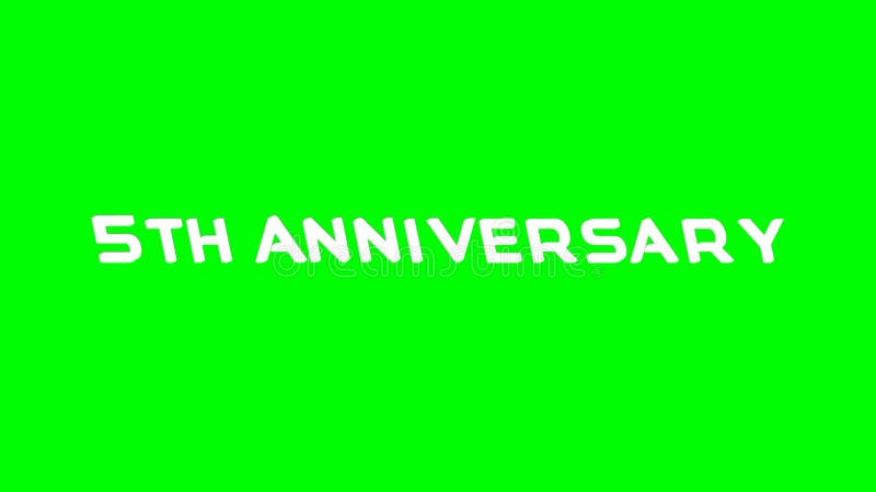5th Anniversary Text Green Screen Animated Video Stock Footage - Video ...
