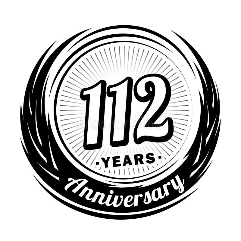 112 Years Anniversary. Elegant Anniversary Design. 112nd Logo. Stock ...