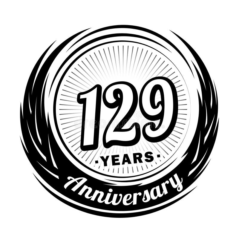 129 Years Anniversary. Elegant Anniversary Design. 129th Logo. Stock ...