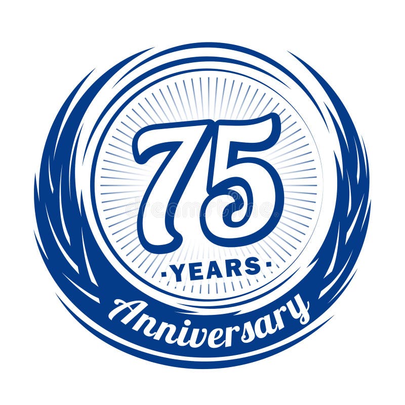 75 Year Anniversary. Elegant Anniversary Design. 75th Logo. Stock ...