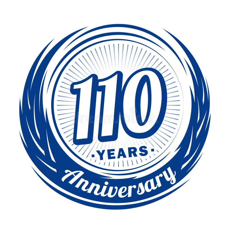 110 Year Anniversary. Elegant Anniversary Design. 110th Logo. Stock ...