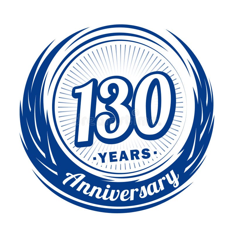 130 Year Anniversary. Elegant Anniversary Design. 130th Logo. Stock ...