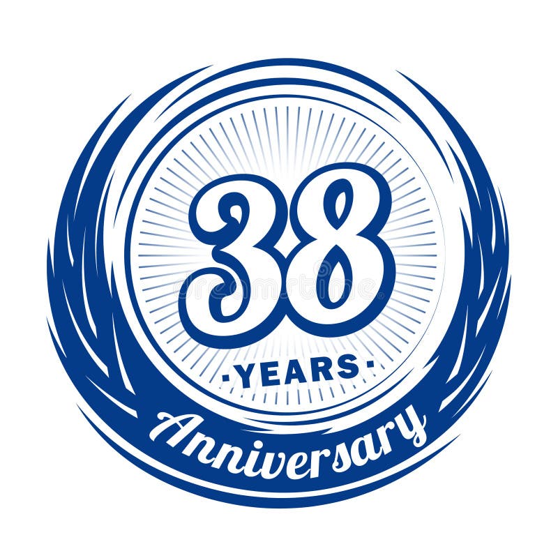 38 Years Anniversary. Elegant Anniversary Design. 38th Logo. Stock ...