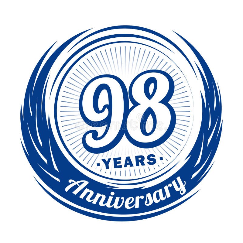 98 Years Anniversary. Elegant Anniversary Design. 98th Logo. Stock ...