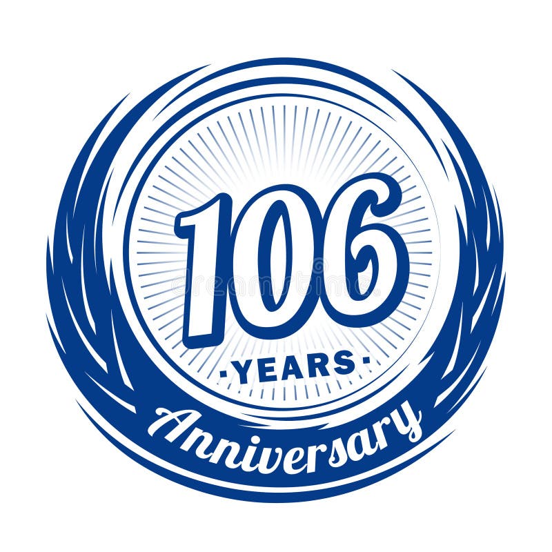 106 Years Anniversary. Elegant Anniversary Design. 106th Logo. Stock ...