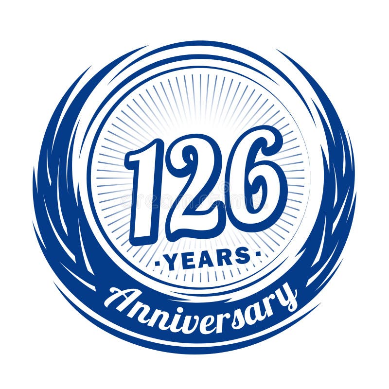 126 Years Anniversary. Elegant Anniversary Design. 126th Logo. Stock ...