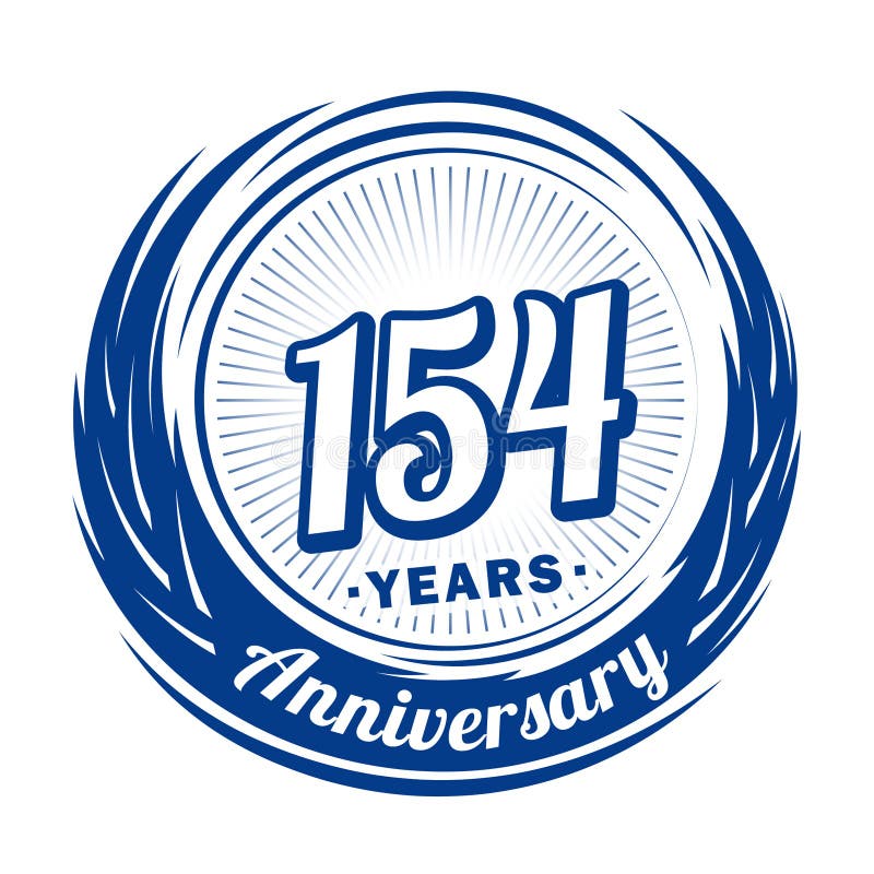 154 Years Anniversary. Elegant Anniversary Design. 154th Logo. Stock ...