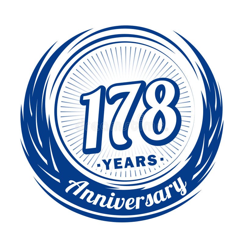 178 Years Anniversary. Elegant Anniversary Design. 178th Logo. Stock ...
