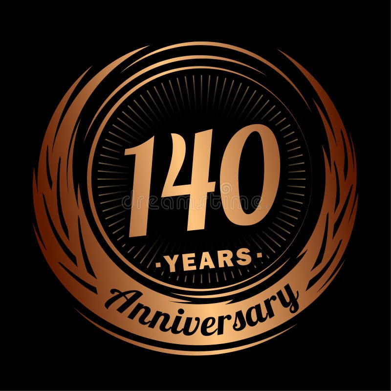 140 Year Anniversary. Elegant Anniversary Design. 140th Logo. Stock ...