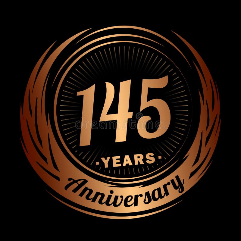 145 Year Anniversary. Elegant Anniversary Design. 145th Logo. Stock ...