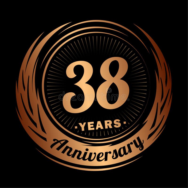 38 Years Anniversary. Elegant Anniversary Design. 38th Logo. Stock ...