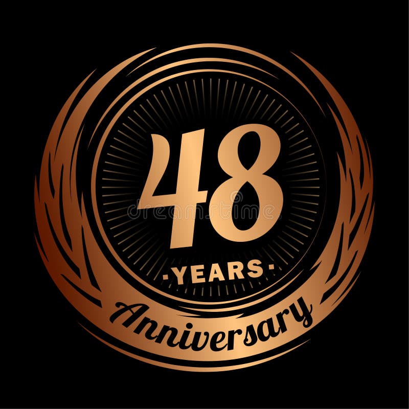 48 Years Anniversary. Elegant Anniversary Design. 48th Logo. Stock ...