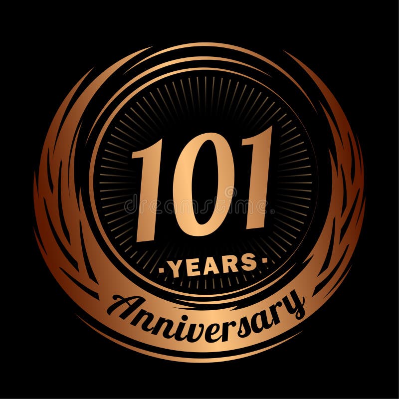 101 Years Anniversary. Elegant Anniversary Design. 101st Logo. Stock ...
