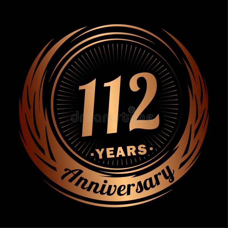 112 Years Anniversary. Elegant Anniversary Design. 112nd Logo. Stock ...