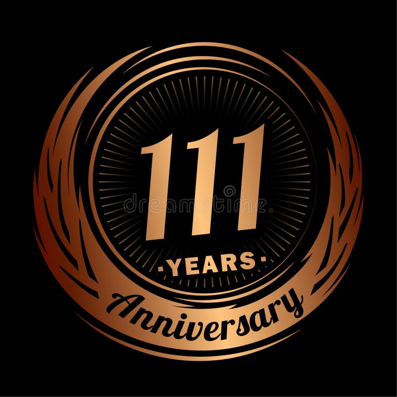 111 Years Anniversary. Elegant Anniversary Design. 111st Logo. Stock ...