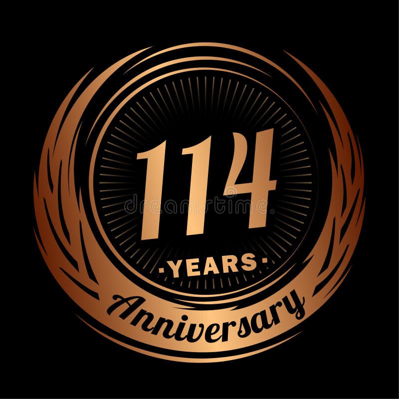 114 Years Anniversary. Elegant Anniversary Design. 114th Logo. Stock ...