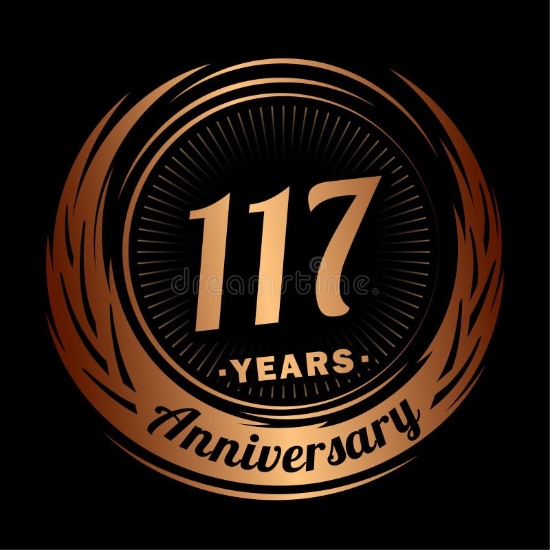 117 Years Anniversary. Elegant Anniversary Design. 117th Logo. Stock ...