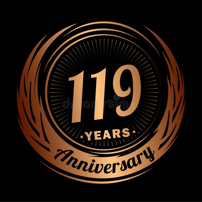 119 Years Anniversary. Elegant Anniversary Design. 119th Logo. Stock ...