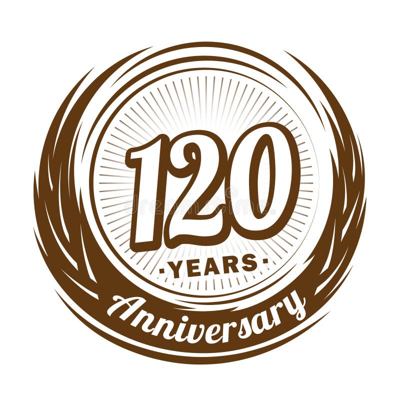 120 Year Anniversary. Elegant Anniversary Design. 120th Logo. Stock ...