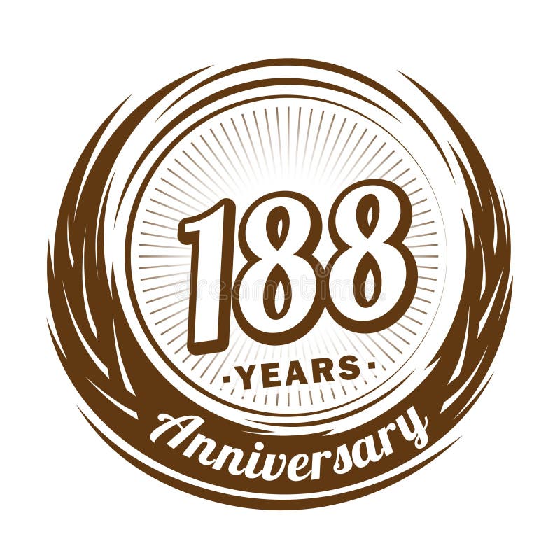 188 Years Anniversary. Elegant Anniversary Design. 188th Logo. Stock ...
