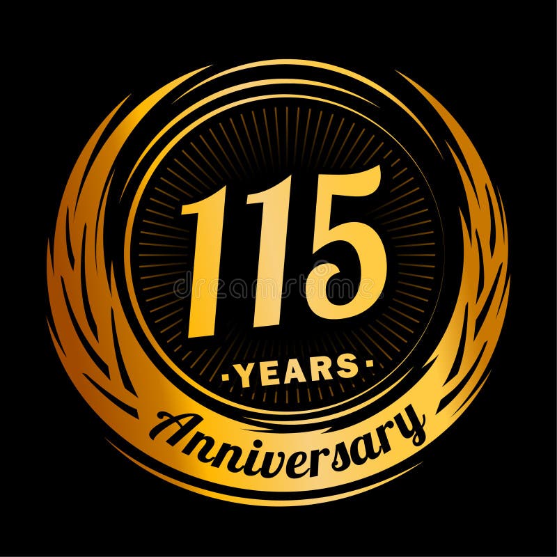 115 Year Anniversary. Elegant Anniversary Design. 115th Logo. Stock ...