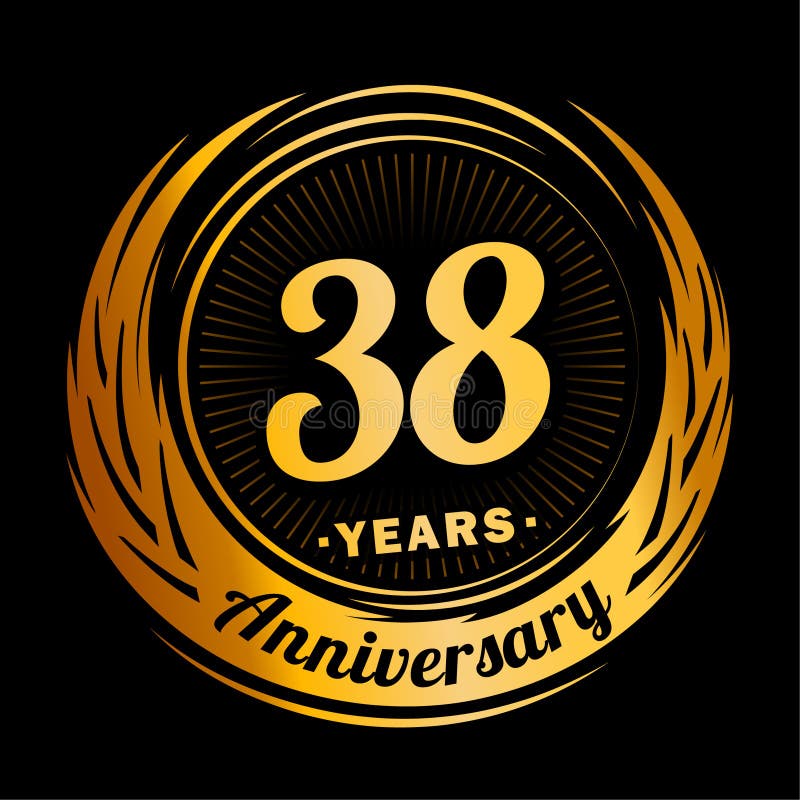 38 Years Anniversary. Elegant Anniversary Design. 38th Logo. Stock ...