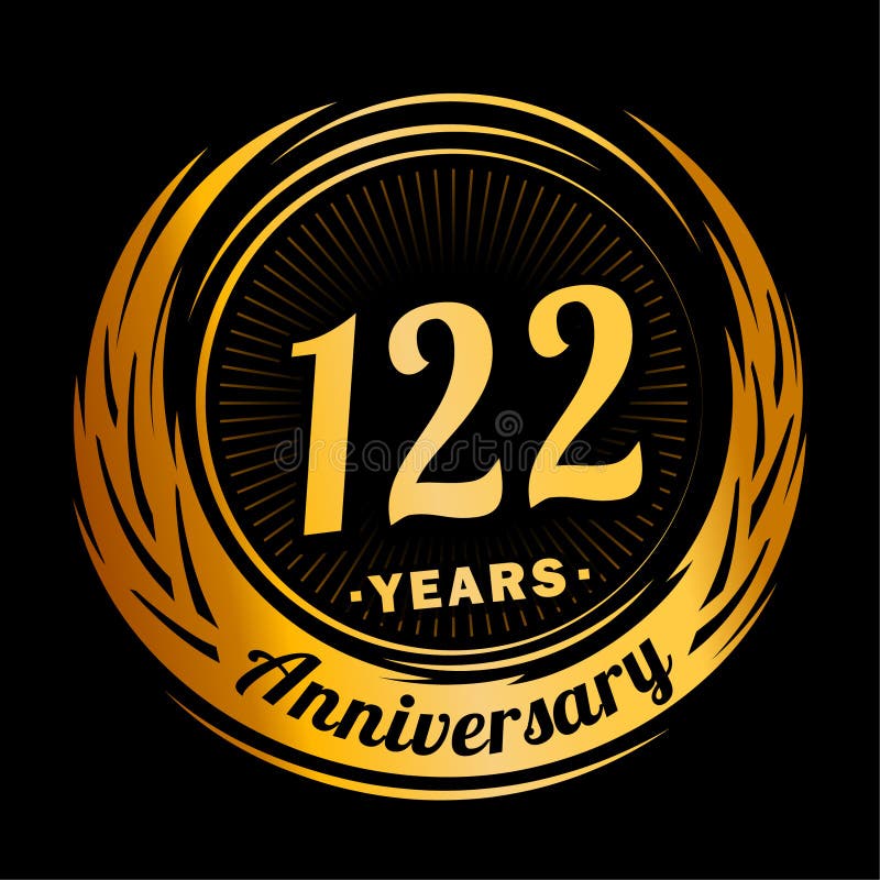 122 Years Anniversary. Elegant Anniversary Design. 122nd Logo. Stock ...