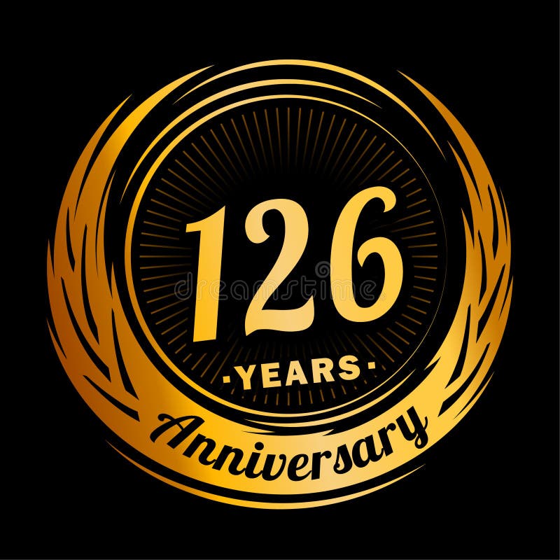126 Years Anniversary. Elegant Anniversary Design. 126th Logo. Stock ...