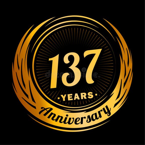 137 Years Anniversary. Elegant Anniversary Design. 137th Logo. Stock ...