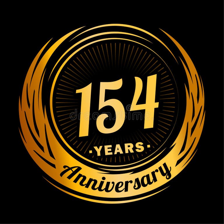 154 Years Anniversary. Elegant Anniversary Design. 154th Logo. Stock ...
