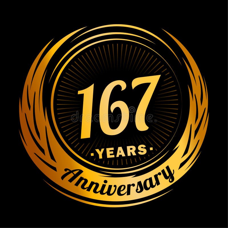 167 Years Anniversary. Elegant Anniversary Design. 167th Logo. Stock ...