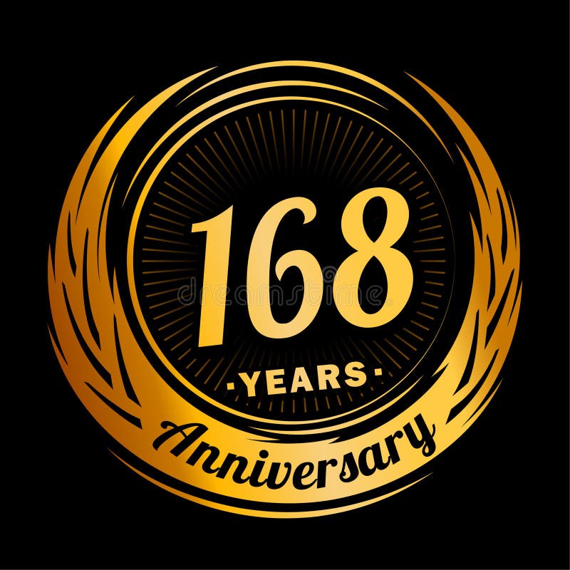 168 Years Anniversary. Elegant Anniversary Design. 168th Logo. Stock ...