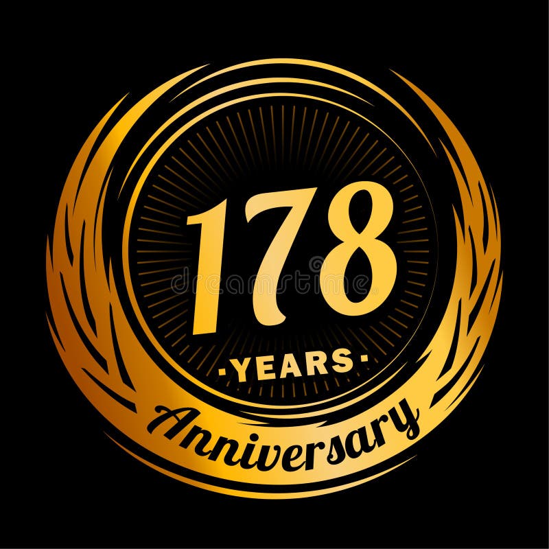 178 Years Anniversary. Elegant Anniversary Design. 178th Logo. Stock ...