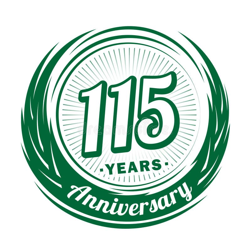 115 Year Anniversary. Elegant Anniversary Design. 115th Logo. Stock ...