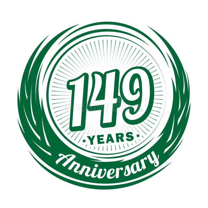 149 Years Anniversary. Elegant Anniversary Design. 149th Logo. Stock ...
