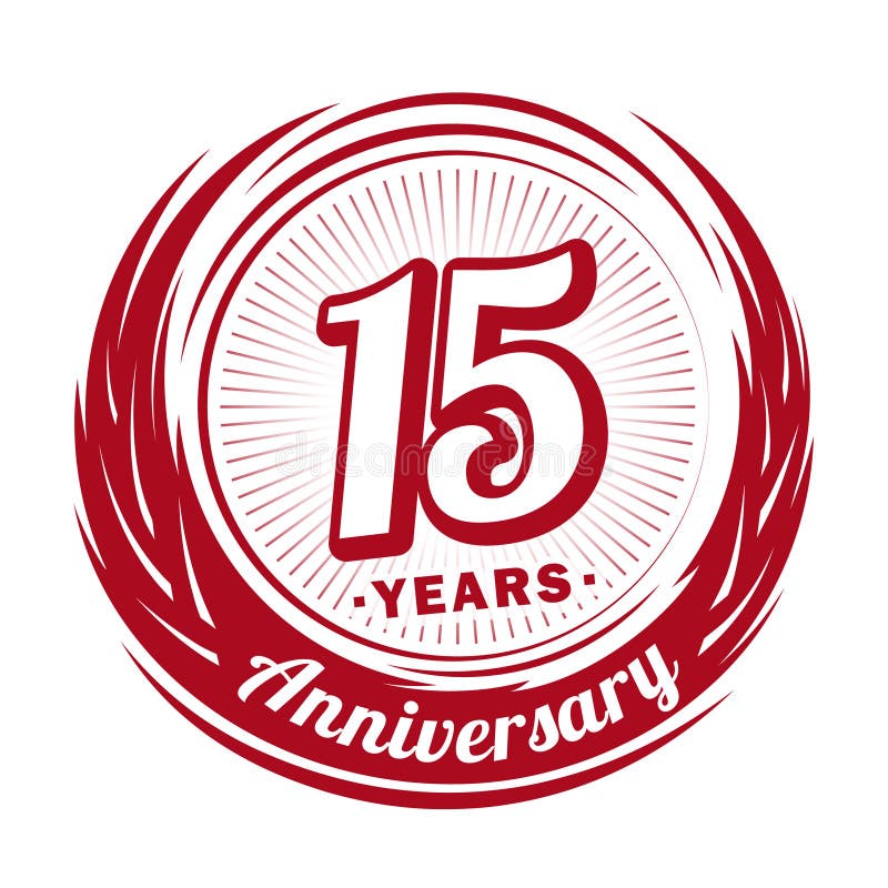 15 Year Anniversary. Elegant Anniversary Design. 15th Logo. Stock ...