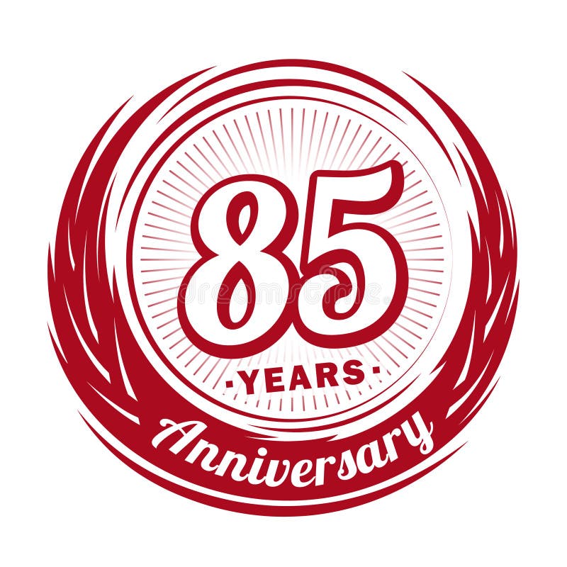 Logo 85th Anniversary Celebration Isolated in Red Hexagon Shape and Red ...