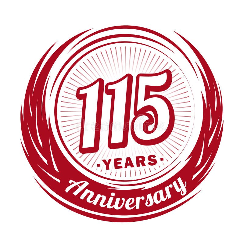 115 Year Anniversary. Elegant Anniversary Design. 115th Logo. Stock ...